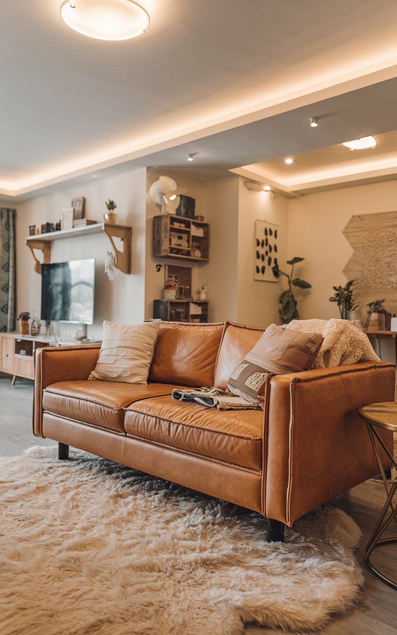 Ready for a Living Room Glow-Up? These 97 Tan Leather Couch Ideas ...