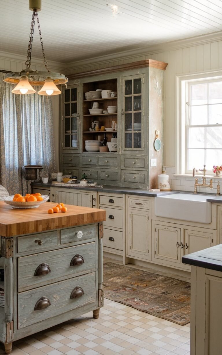 67 Vintage Farmhouse Kitchen Ideas That Will Take You Back in Time… in ...