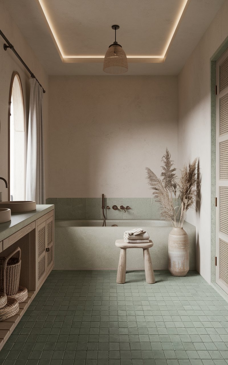 From Minty Fresh to Moody Forest: 35 Green Tile Bathroom Ideas You’ll ...