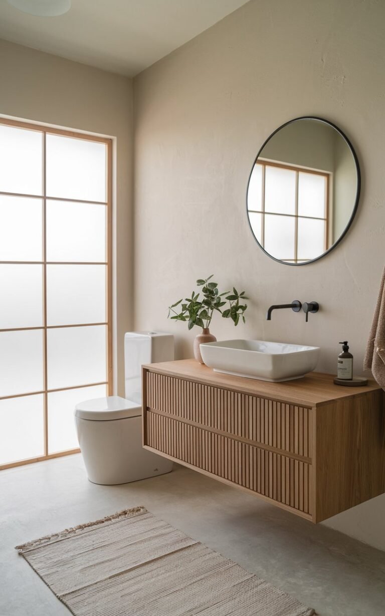 33 Japandi Bathroom Ideas to Elevate Your Space With Calm, Spa-Like ...